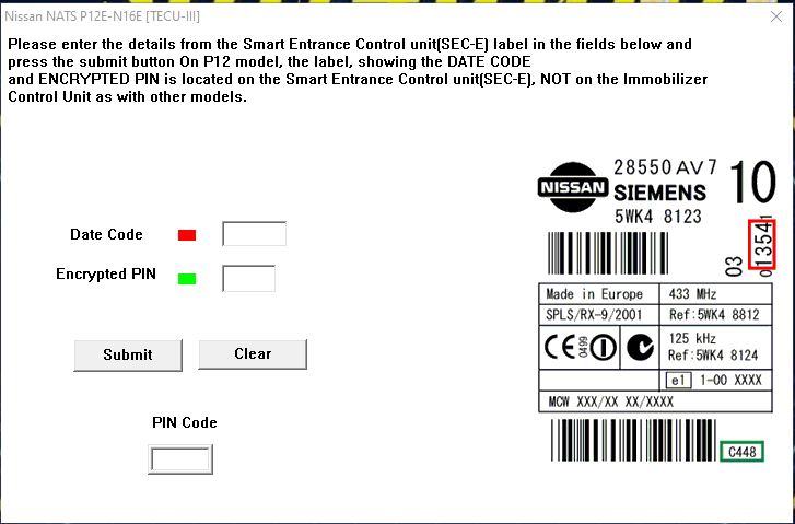 Software Calculator PIN Code Nissan - soft4auto.com